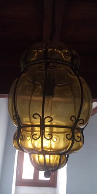 Lanterna vetro e ferro in stile veneziano