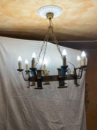 lampadario in ferro battuto 