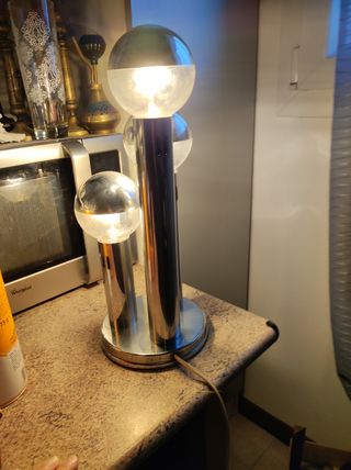 Lampada vintage a tre steli anni 70