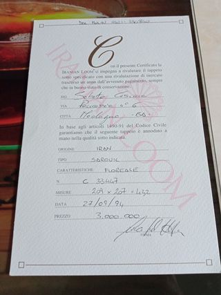 antico tappeto iraniano 