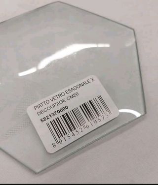 5 piatti vetro esagonale