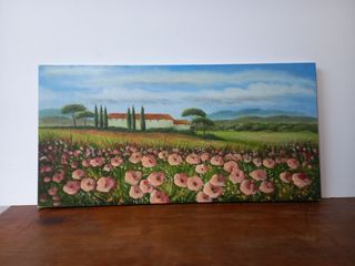 Dipinto ad olio paesaggio toscano