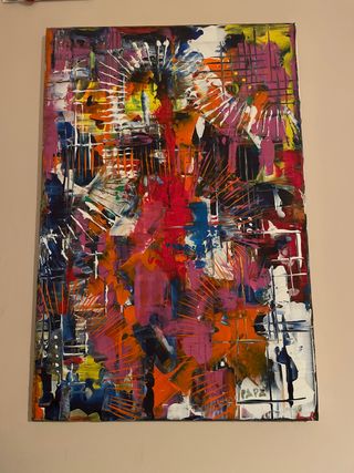 Tela con acrilico 