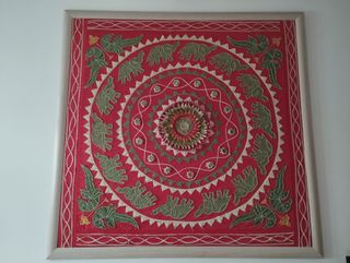 quadro in tessuto indiano