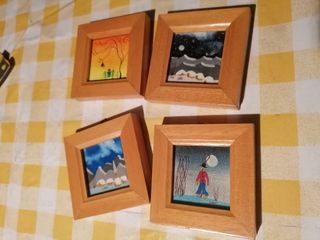 set 4 quadretti naif