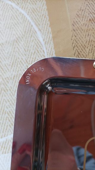 Vassoio in acciaio inox 18/10