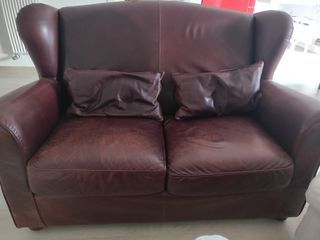 Divano 2 posti in pelle e Poltrona in pelle 