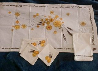 tovaglia e tovaglioli runner mulino bianco 