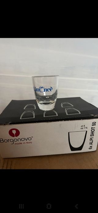 6 bicchieri amaro/liquore limoncello