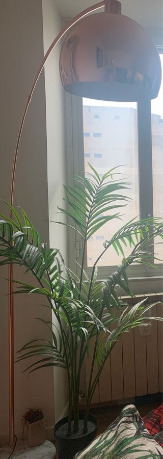 Lampada da terra oro rosato