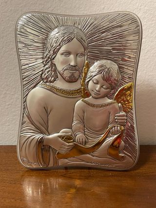 Icona laminata in argento 