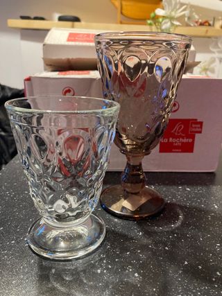 Set 6 bicchieri trasparente e 6 colorati la rocher