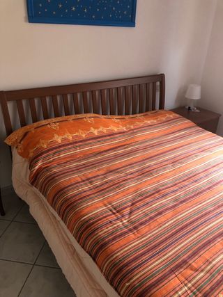 Giro letto in legno con rete con doghe in leghno 