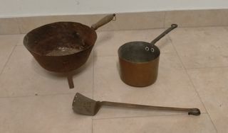 Pentole vecchie (rame/metallo)
