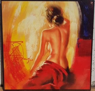 quadro dipinto su legno, non su tela cm 60x60