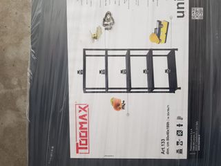 scaffale nero in plastica facile da montare