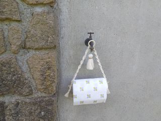Portarotolo Nappa macrame appeso rustico Boho 