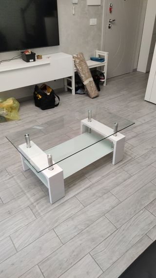 tavolino in vetro 