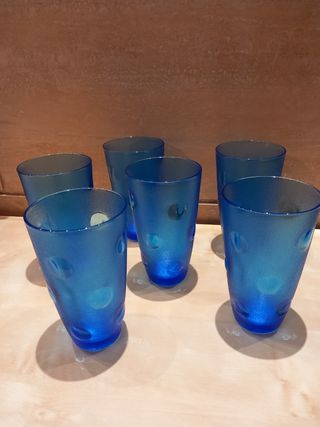6 bicchieri blu