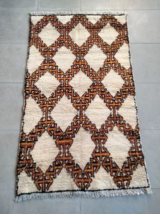 Vecchio tappeto annodato a mano, berbero, Marocco 