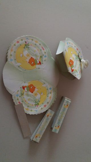  scatolina bomboniera bimba bimbo verde battesimo