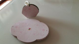  scatolina bomboniera bimba rosa battesimo confett