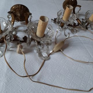 Vecchia coppia applique da muro // Lampara