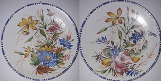 Due piatti decorativi da appendere -diametro 20 cm