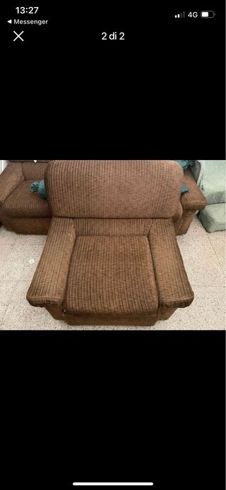 Poltrona in velluto a coste 