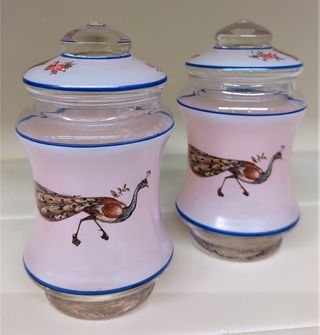 Vasetti cristallo pavoni