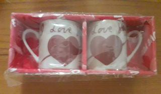 set 2 tazzine caffè Love nuove