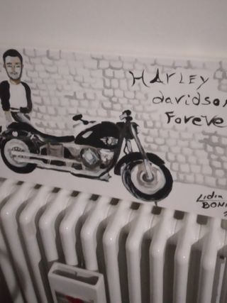 FAT BOY  HARLEY DEVINSON  quadro acrolico