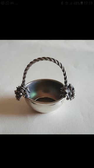 Piccolo cestino in argento 925 gr.13.10 cm.5x4