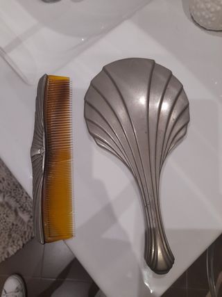 set specchio e pettine vintage