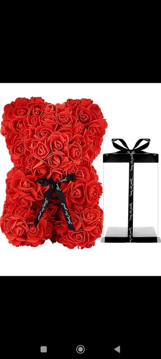 Teddy di rose 25 cm con confezione regalo 