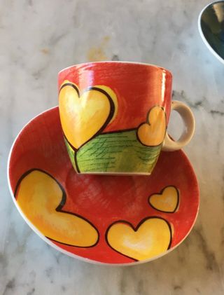 Tazzina da caffè con cuori