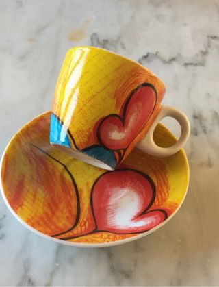 Tazzina da caffè con cuoricini