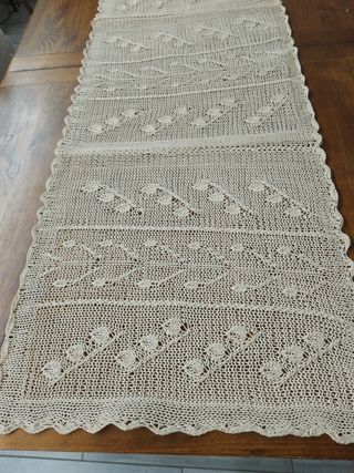 runner ai ferri beige lavorazione a mano