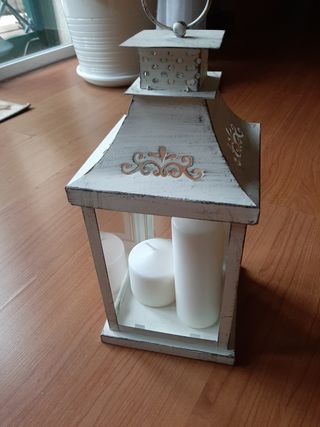 Lanterna portacandela shabby