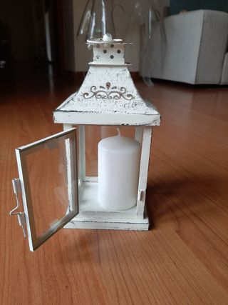 Lanterna portacandela shabby