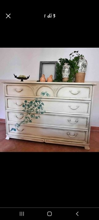 cassetone como in legno restaurato shabby chic 