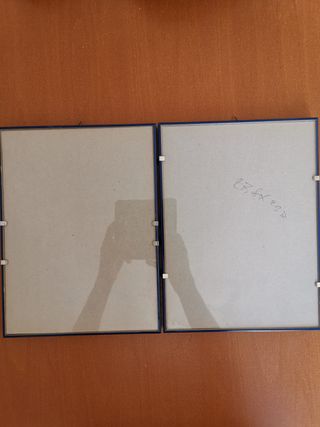 Due cornici artigianali portafoto da parete