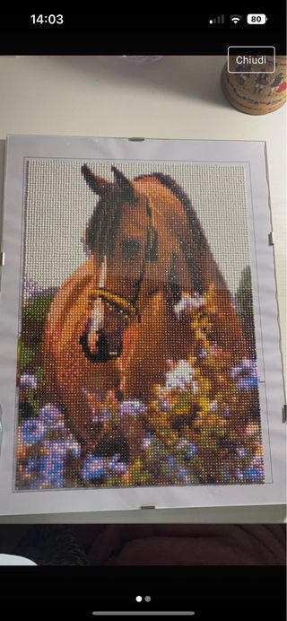 Quadro con perline fatto a mano