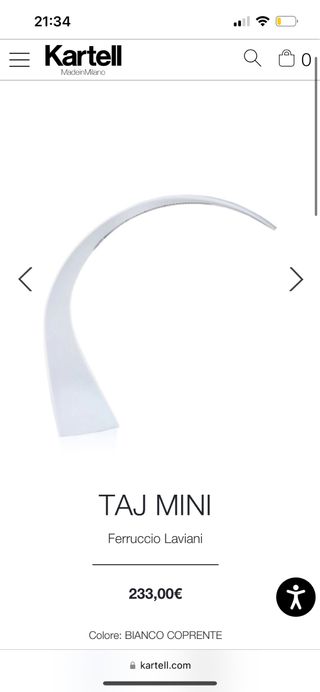 Coppia Kartell Taj Mini bianche