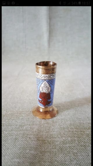 Portastecchini in rame e smalti cm.5.5