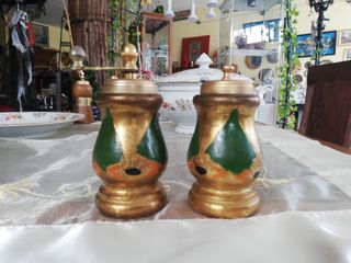 sale e pepe vintage in legno decorato
