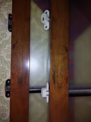 vendo porte noce con vetro murano