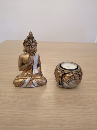 Set Buddha + Portacandela 