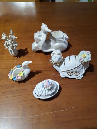 Set 5 bomboniere porcellana