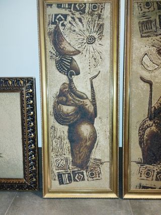 Coppia di quadri in Tessuto